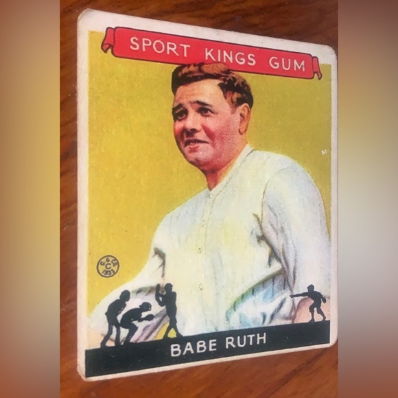 Other | Babe Ruth 1933 Goudey Sport Kings Gum Card 2 Great Aged Reprint ...